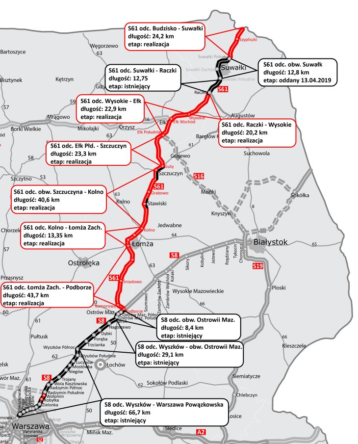 Kolejne kilometry Via Baltica w woj. podlaskim - Inżynieria.com